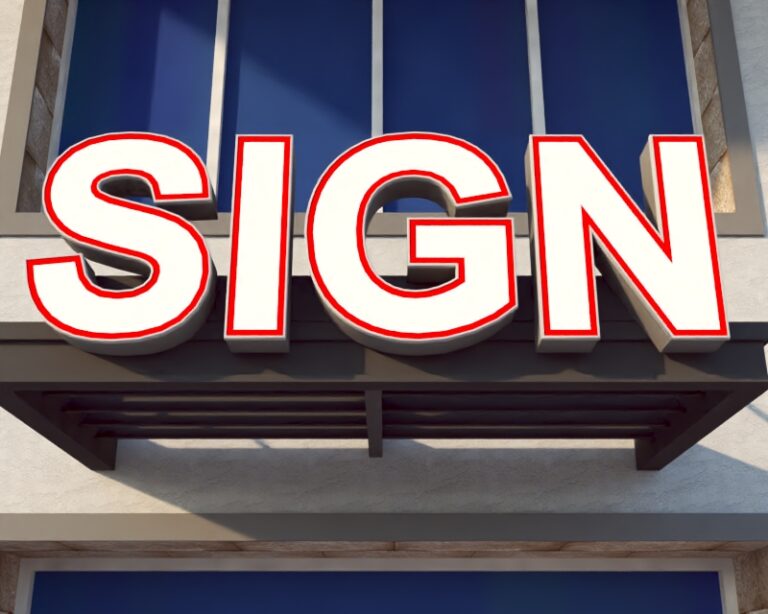 Face Lit / Structure Mount on Raceway – Signage Details