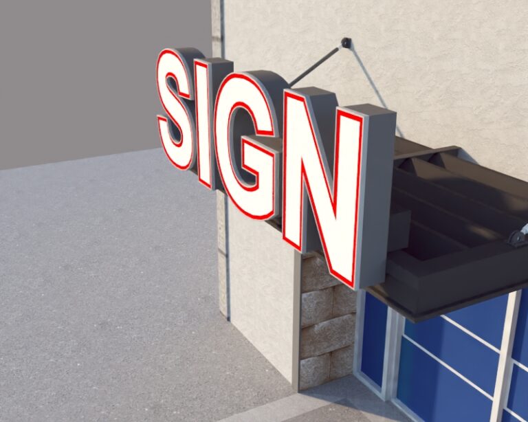 Face Lit / Structure Mount on Raceway – Signage Details