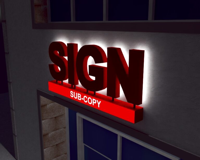 Halo Lit / Wall Mount Free Standing on Illuminated Ledge Raceway ...