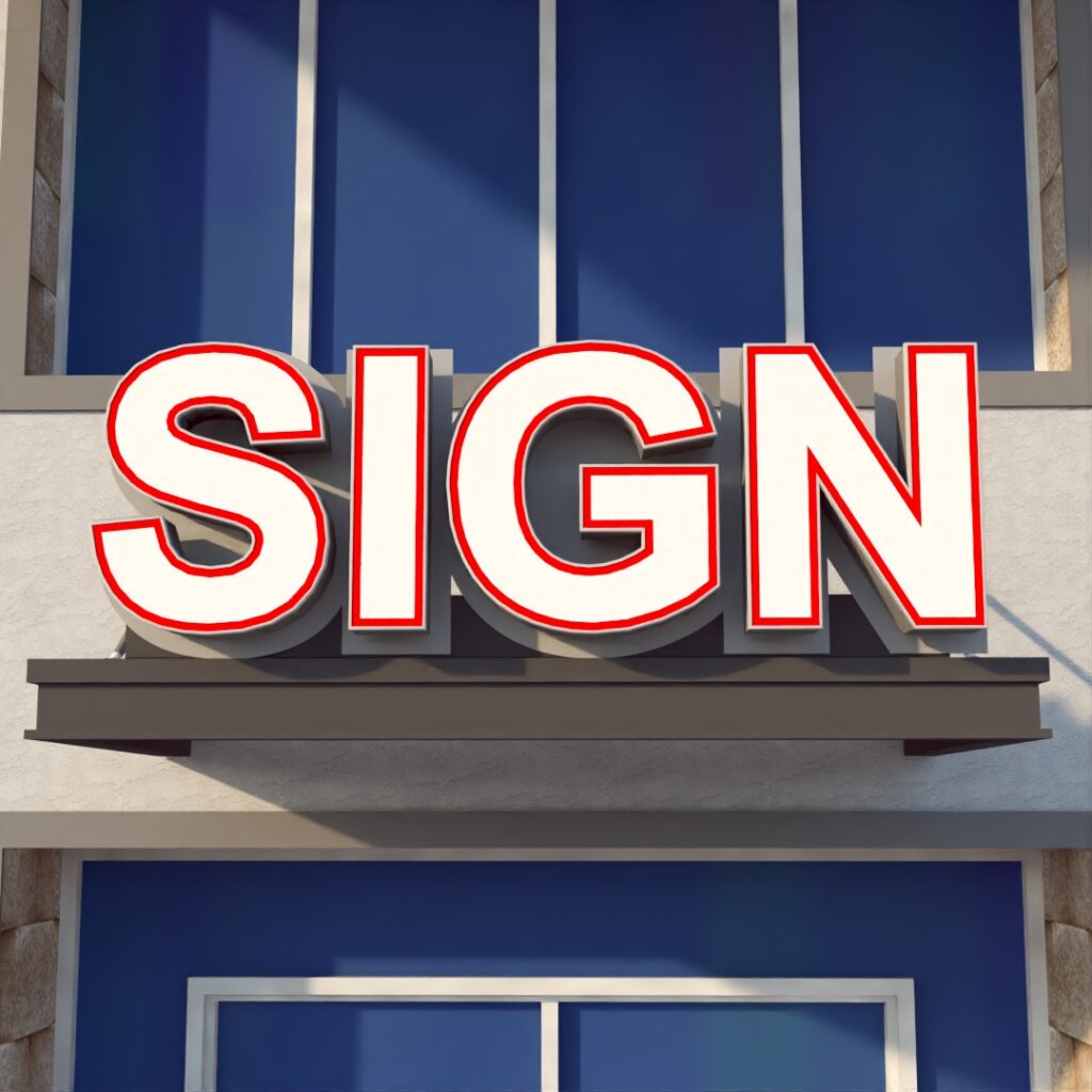 Dual Lit / Structure Mount on Raceway – Signage Details