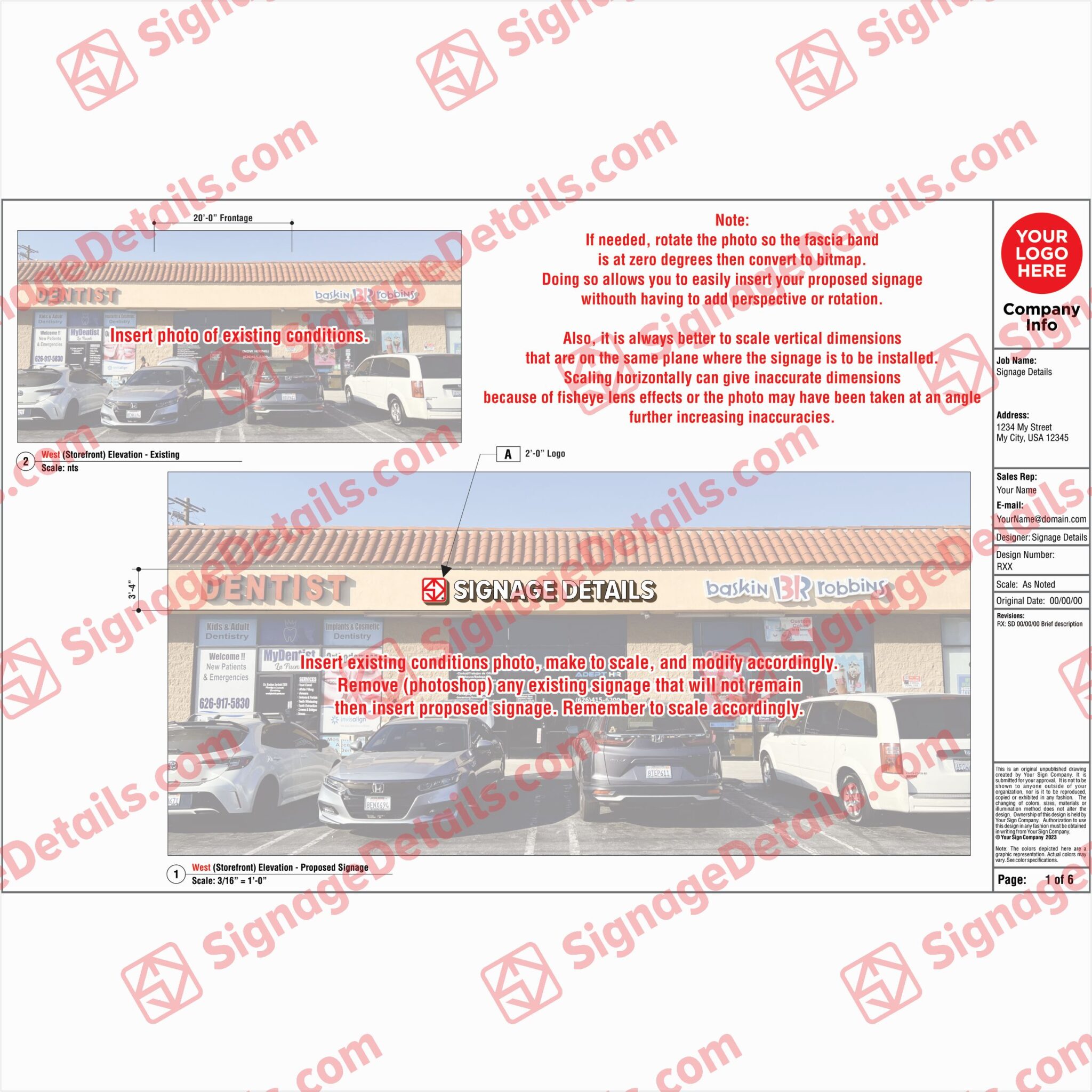 Permit Drawing Template – Signage Details