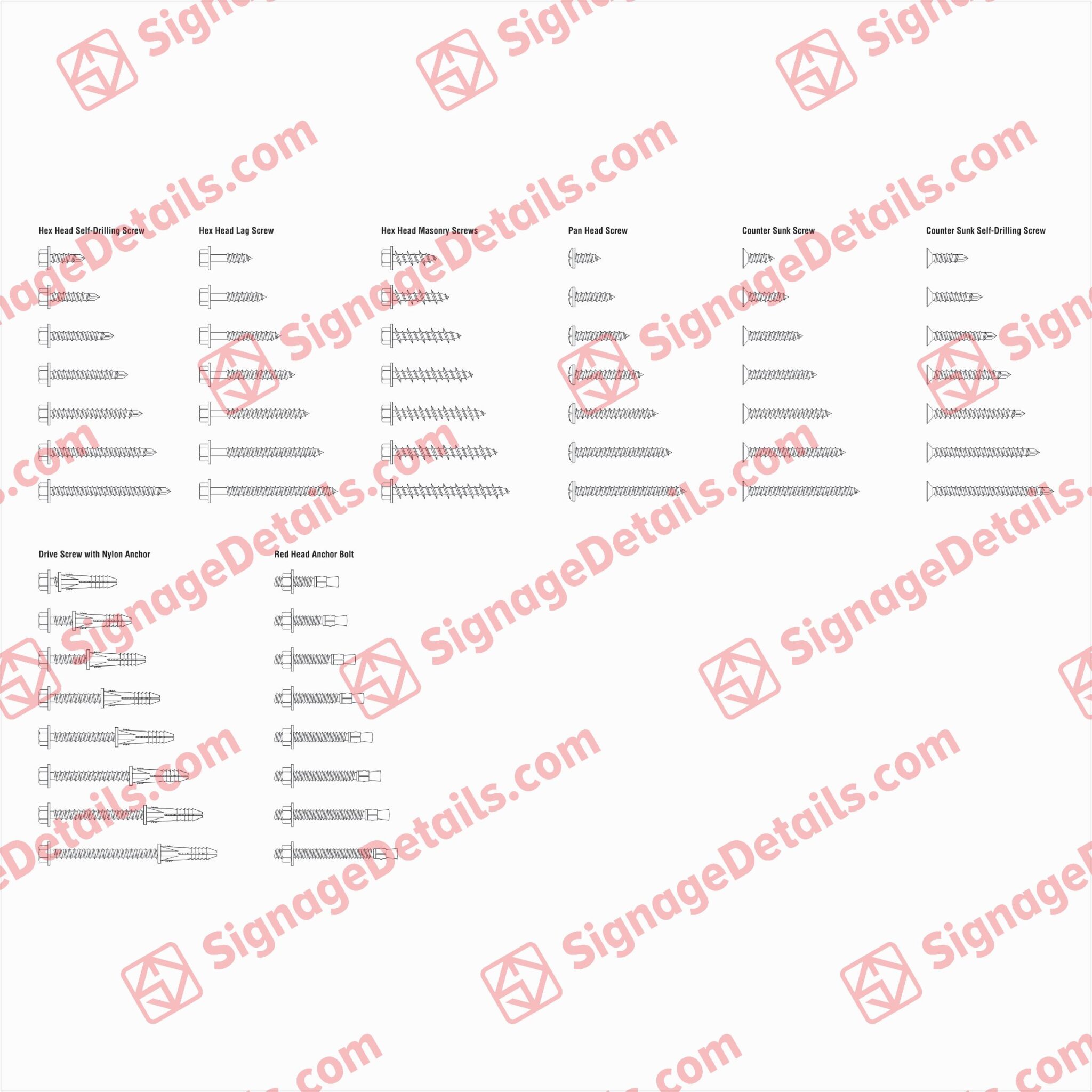 Screws – Signage Details