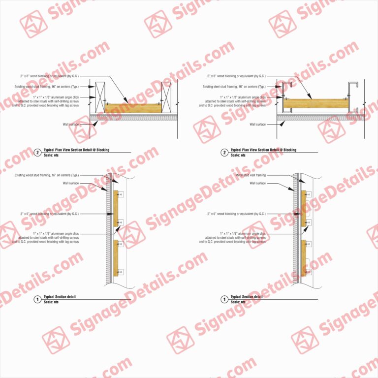 Blocking Detail – Signage Details